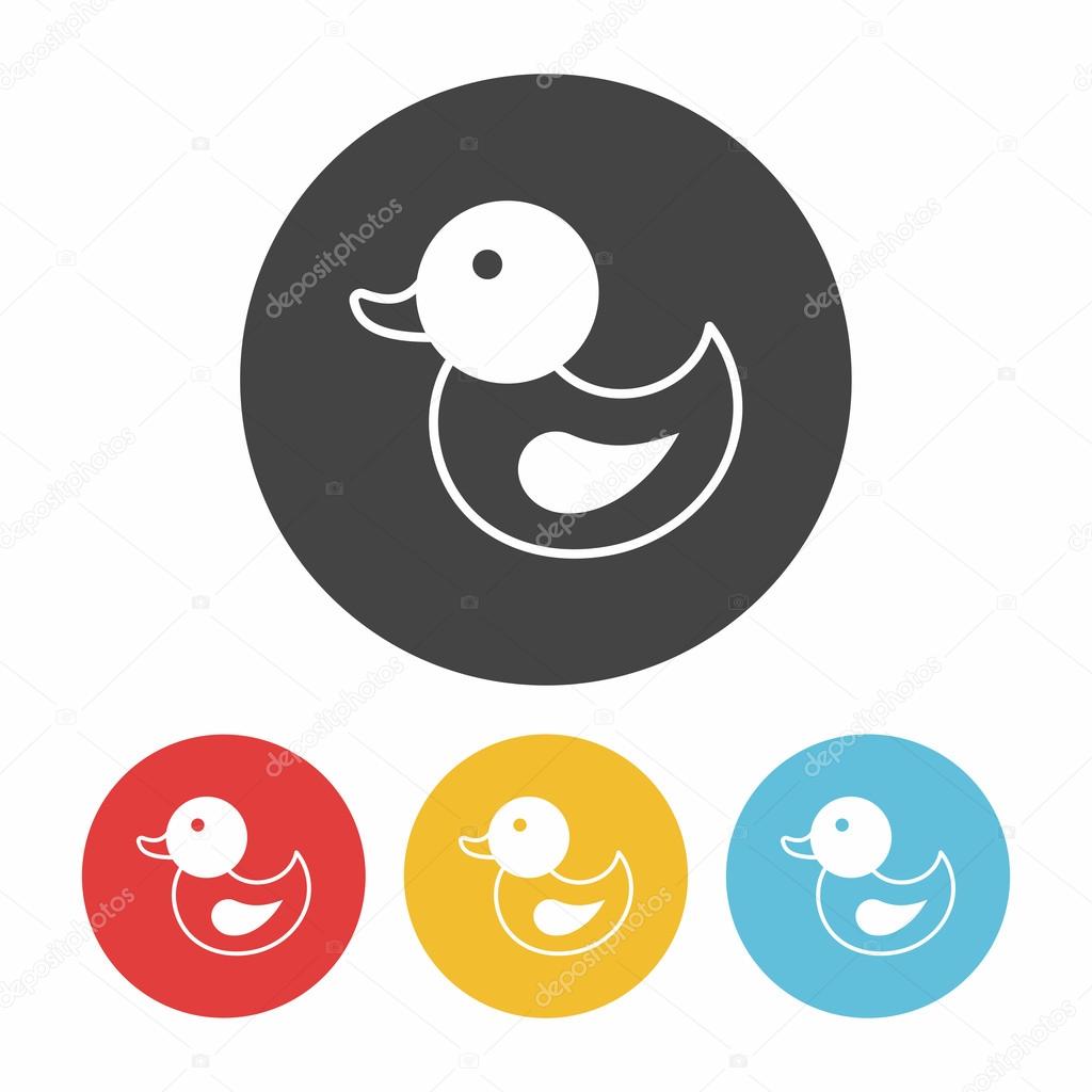 Baby toy duck icon vector illustration Stock Vector by ©vectorchef ...