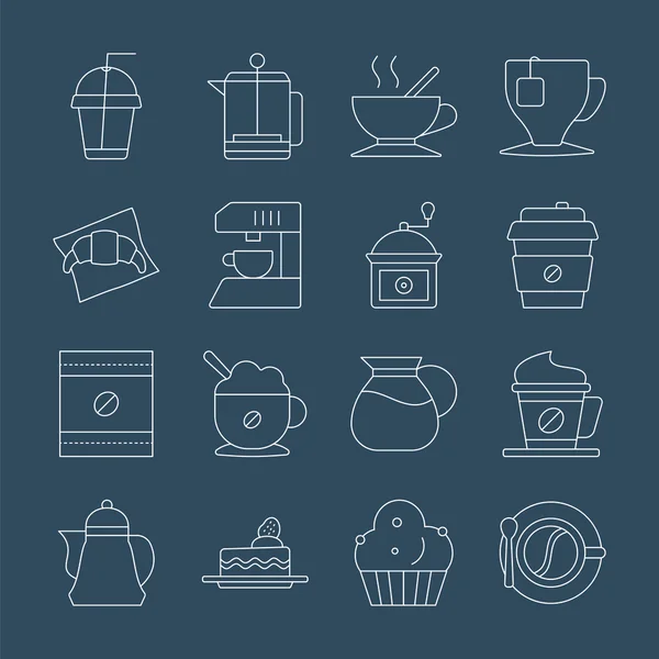 Coffee line icon set Vector Art Stock Images | Depositphotos