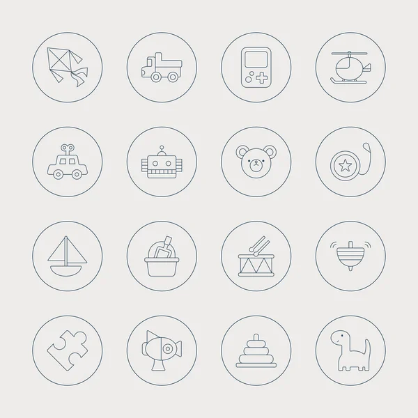 Toy line icon set Vector Art Stock Images | Depositphotos