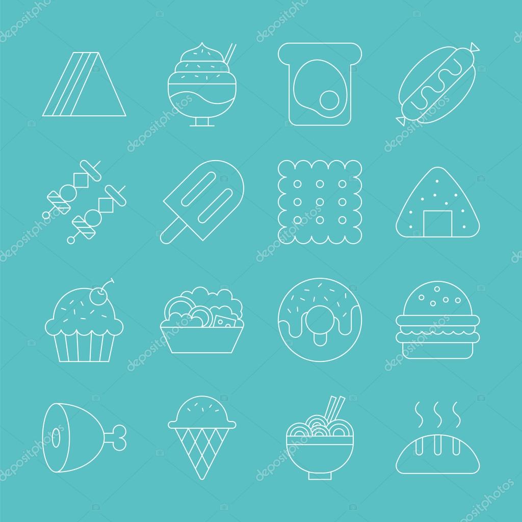Food line icon set Stock Vector Image by ©vectorchef #69684309