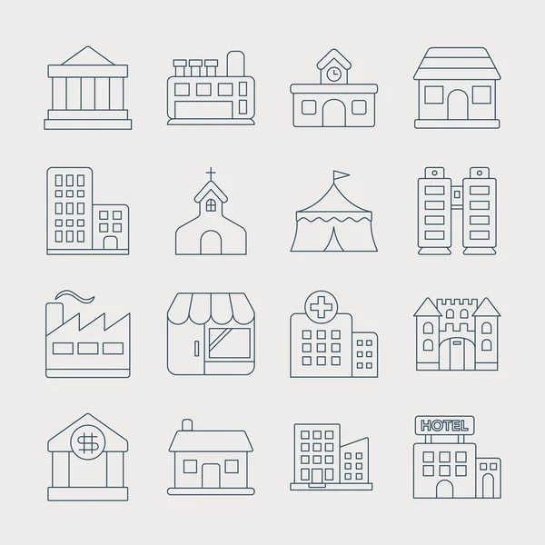 Building line icon set Stock Vector by ©vectorchef 69790429