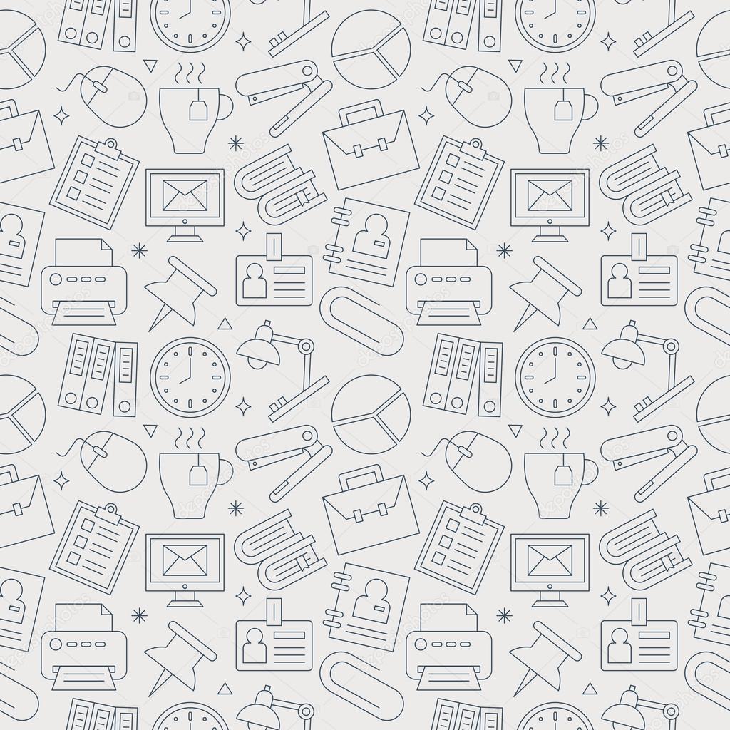 Office line icon pattern set Stock Vector by ©vectorchef 70173887