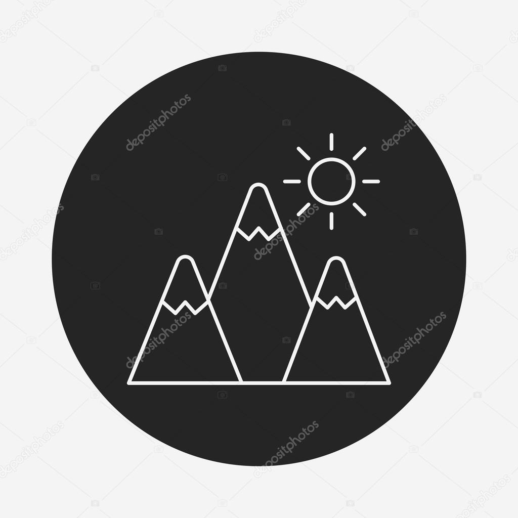Mountain line icon Stock Vector Image by ©vectorchef #72283103