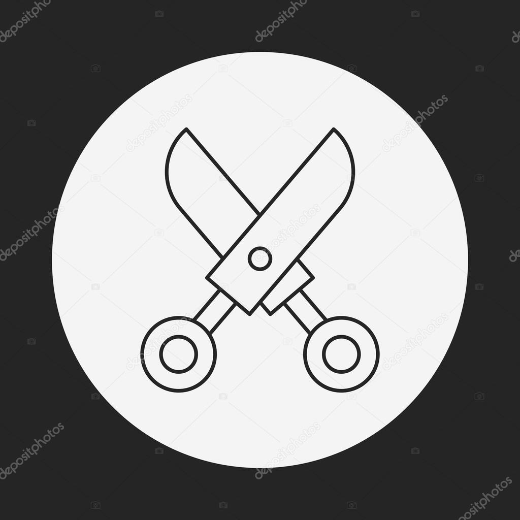 Scissors line icon Stock Vector by ©vectorchef 72296981