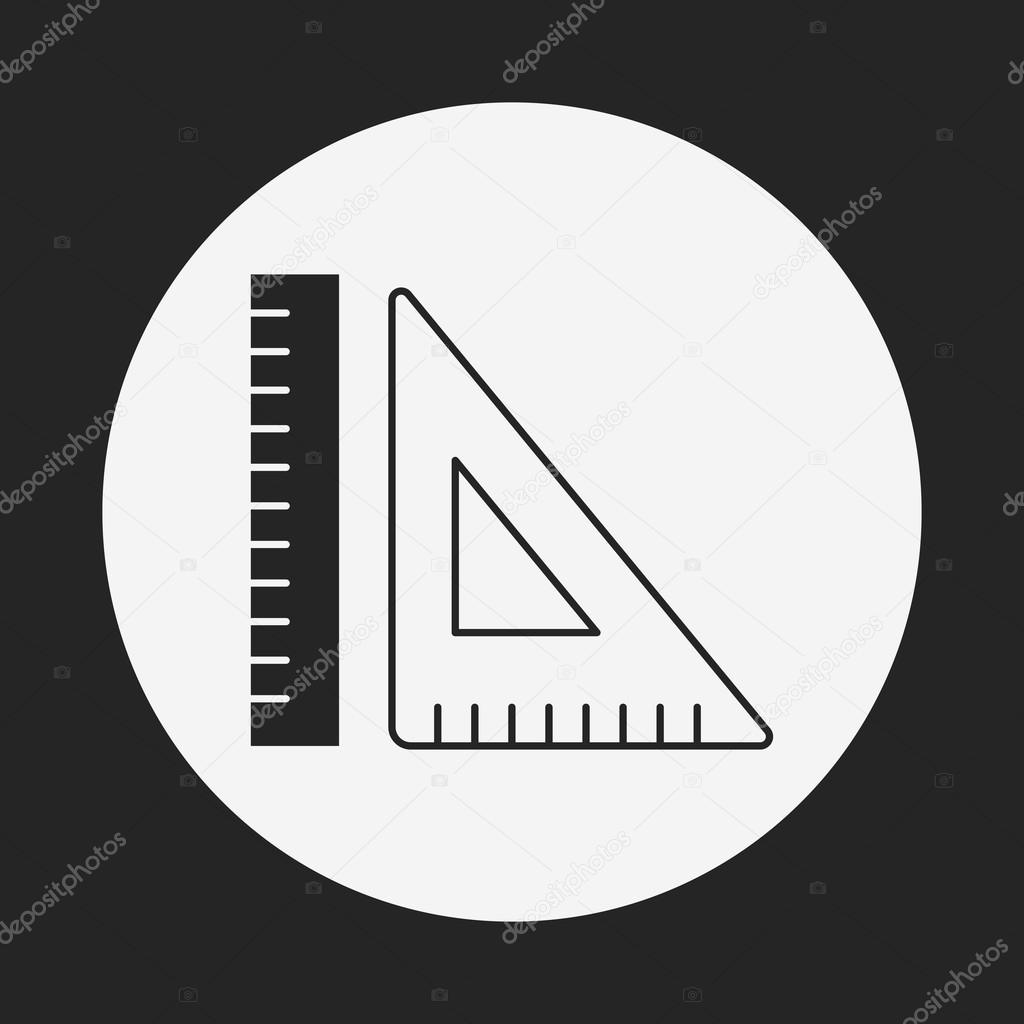 Triangle ruler icon Stock Vector Image by ©vectorchef #72298071