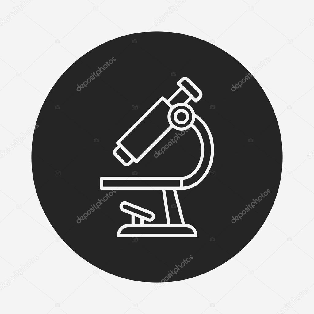 Microscope line icon Stock Vector by ©vectorchef 73761185