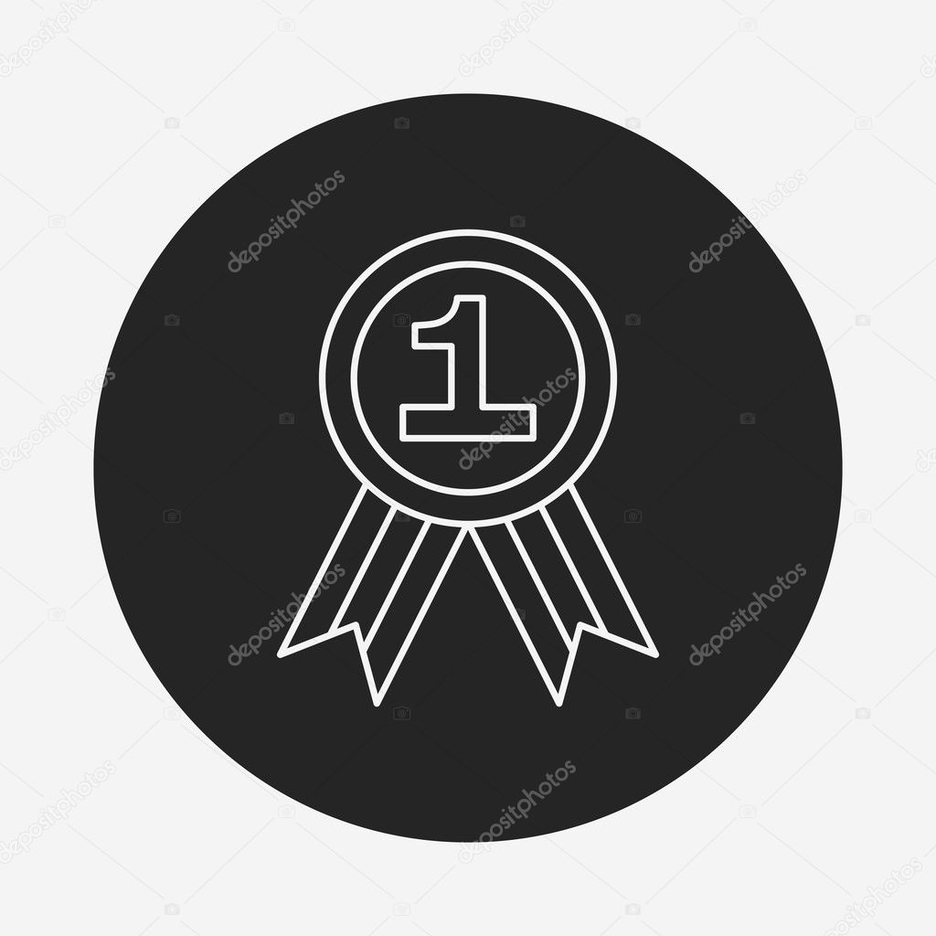 Medal line icon Stock Vector by ©vectorchef 73763663