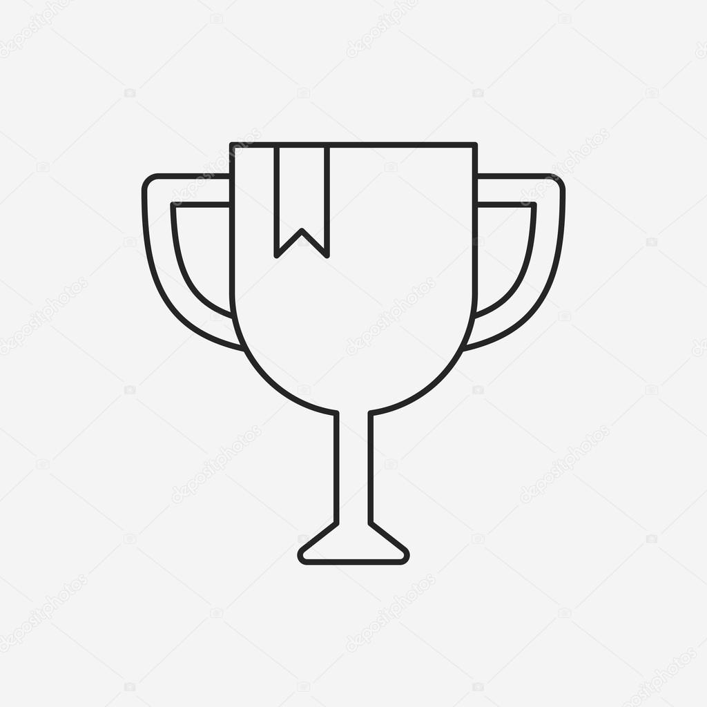 Trophy line icon Stock Vector Image by ©vectorchef #73764219