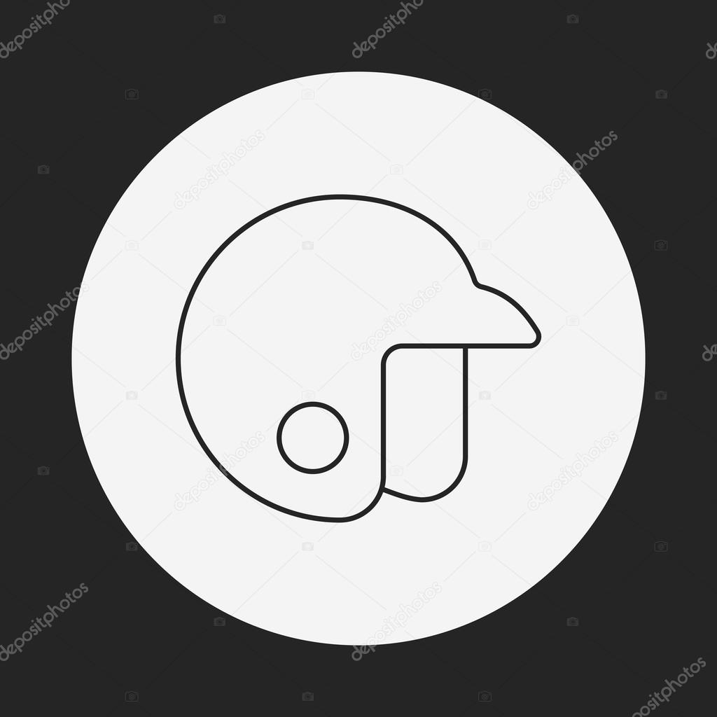 Baseball helmet line icon Stock Vector by ©vectorchef 73764437