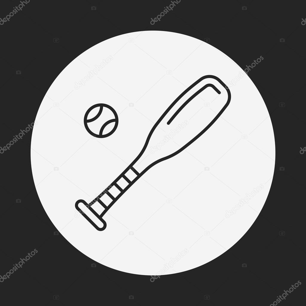 Baseball line icon Stock Vector by ©vectorchef 73768985