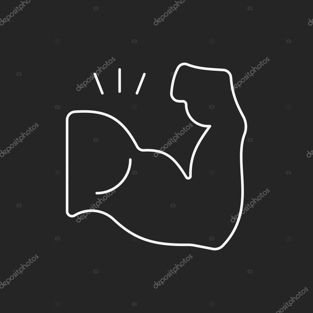 Muscle line icon Stock Vector by ©vectorchef 73769555