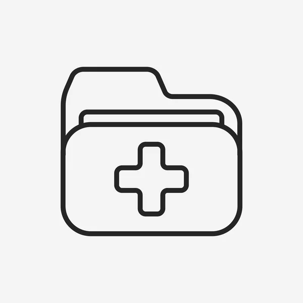 Medical health record folder icon for healthcare with long shado Stock ...