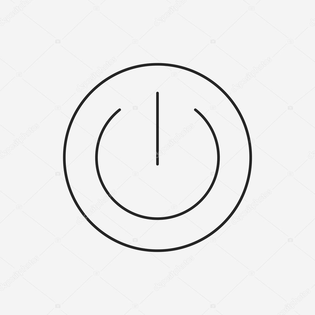 Power button line icon Stock Vector by ©vectorchef #74870491