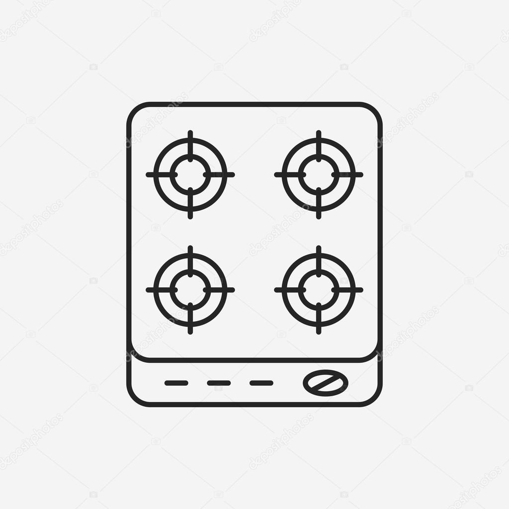 gas fornello linea icona — Vettoriali Stock © vectorchef #75708119