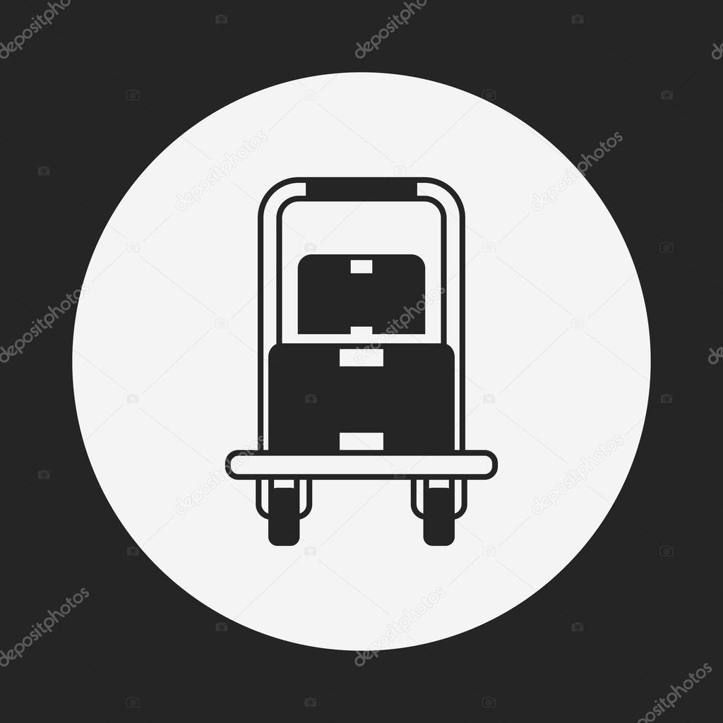 Logistics freight trolley icon Stock Vector by ©vectorchef 76677907