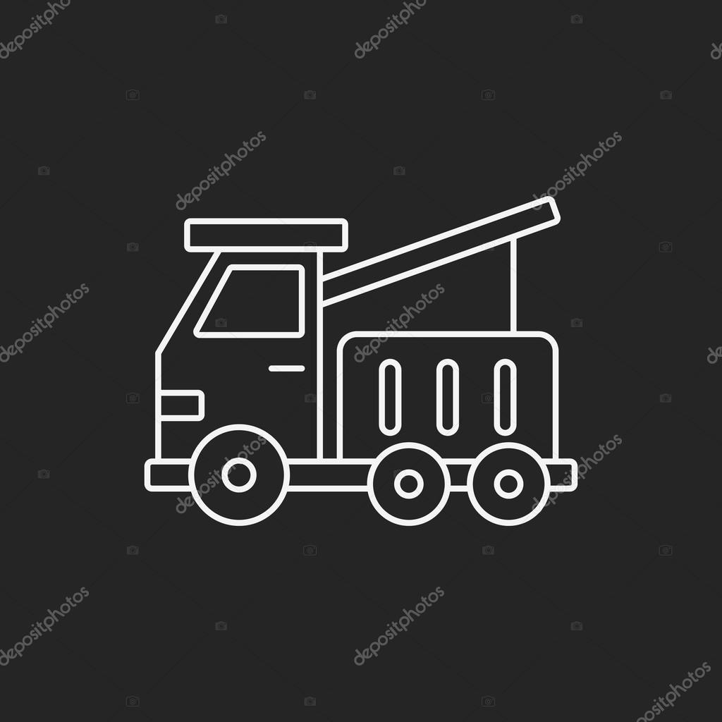 Logistics truck line icon Stock Vector by ©vectorchef 76680255