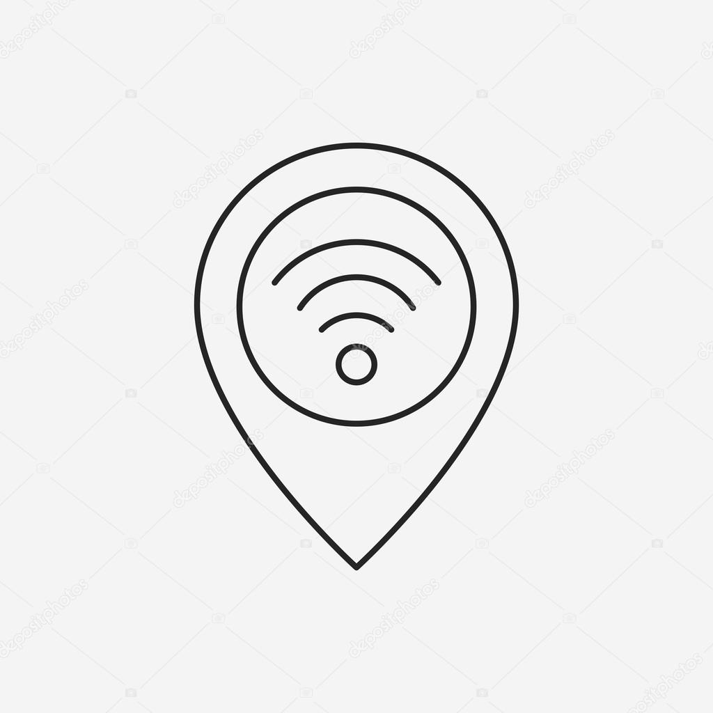 Wireless line icon Stock Vector by ©vectorchef 77370612