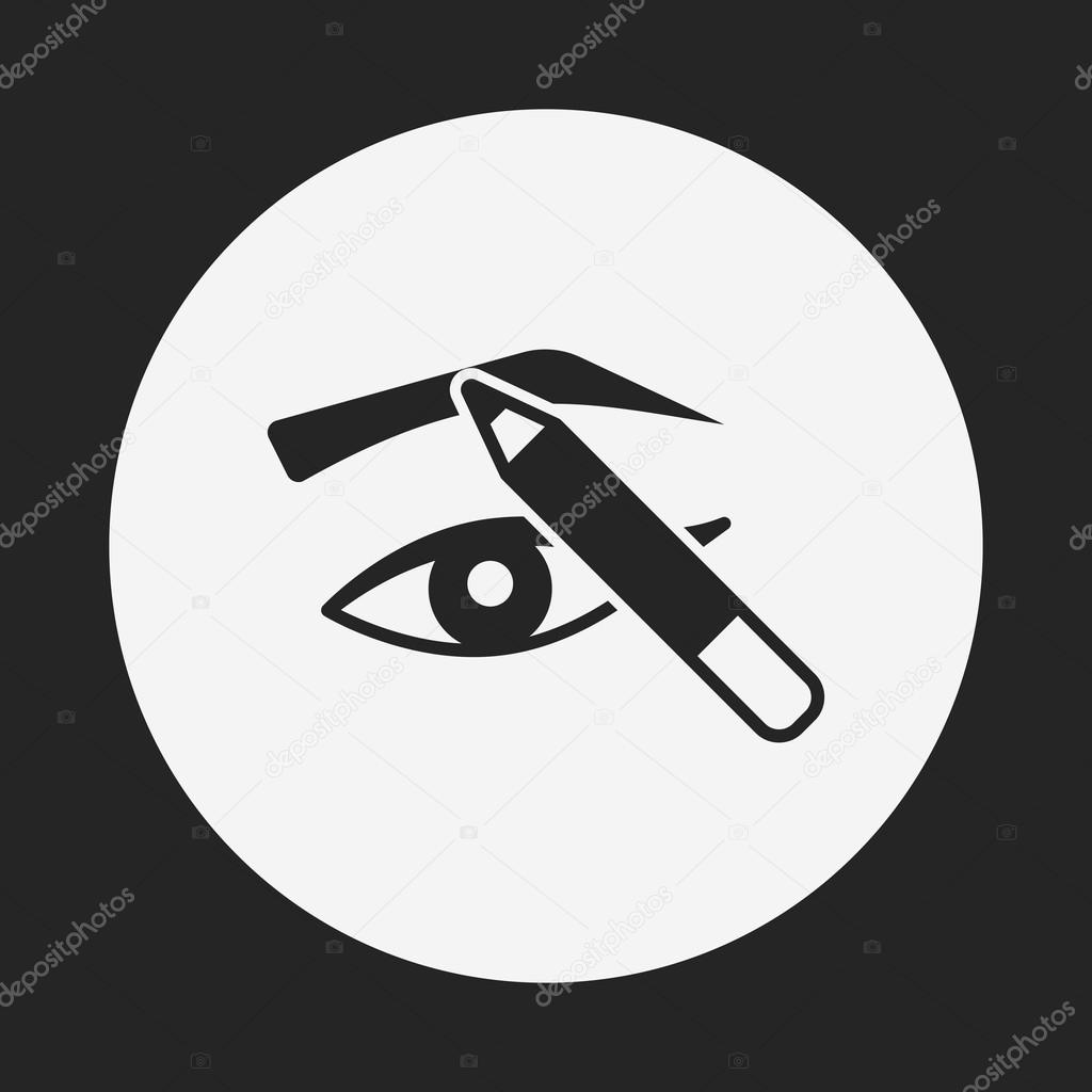 Painted eyebrows icon — Stock Vector © vectorchef #77383704