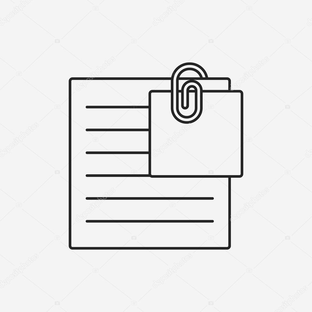 Note line icon Stock Vector by ©vectorchef 79087160