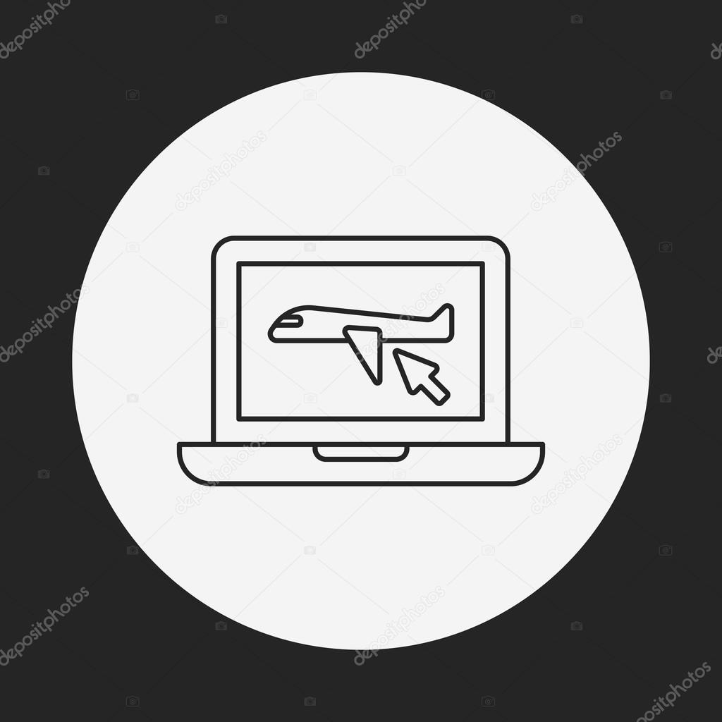 E-ticket line icon Stock Vector by ©vectorchef 79090092