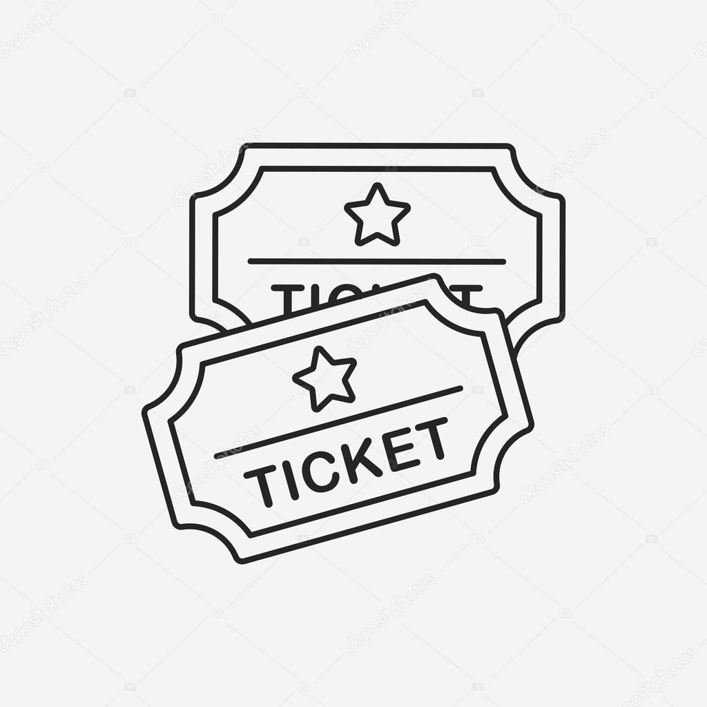Ticket line icon Stock Vector by ©vectorchef 79337784