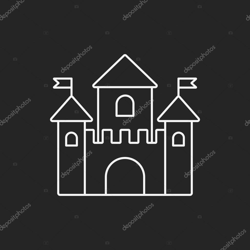 Castle line icon Stock Vector Image by ©vectorchef #79337910