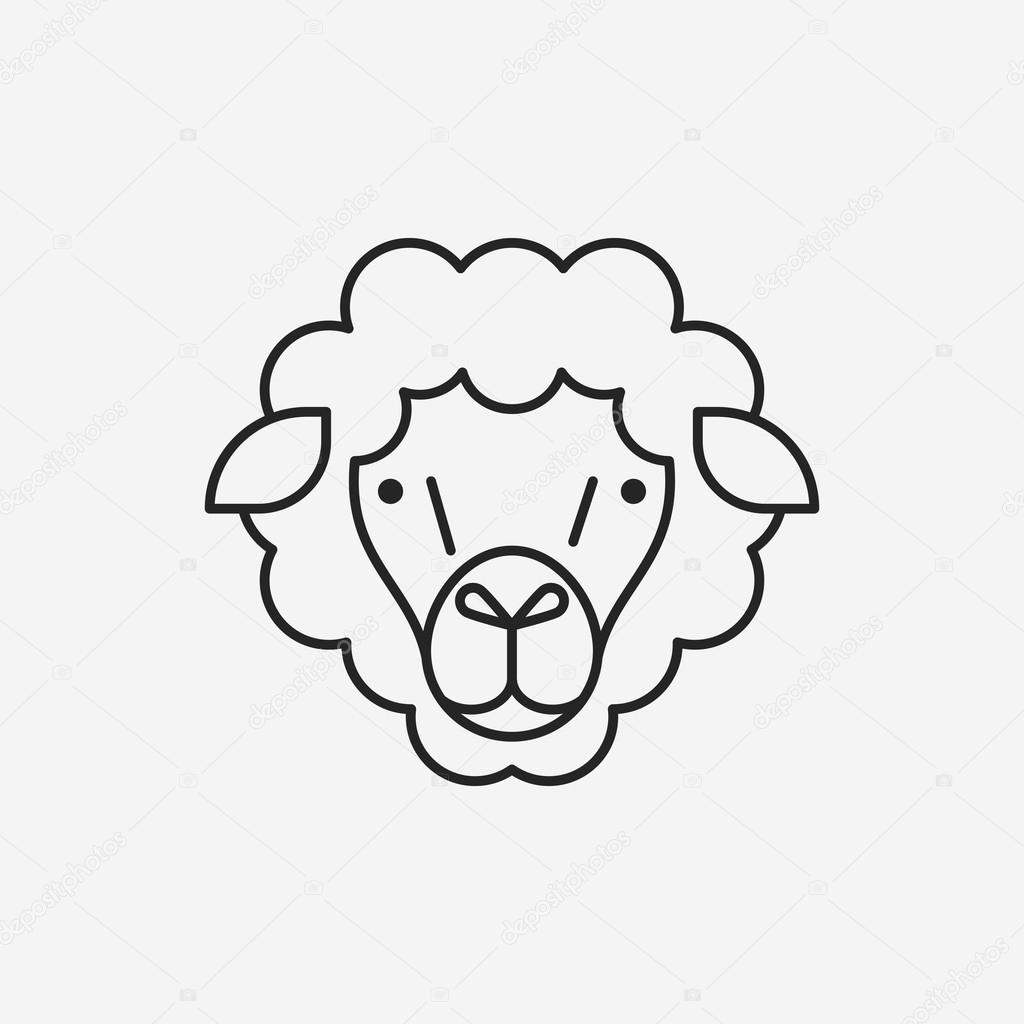 Línea de ovejas icono Vector de stock por ©vectorchef 79376040