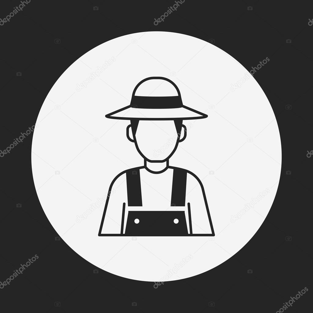 Icono del agricultor Vector de stock por ©vectorchef 79403362