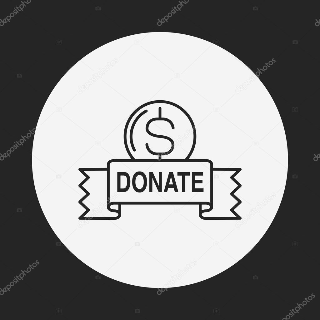 Donation line icon Stock Vector by ©vectorchef 81290968