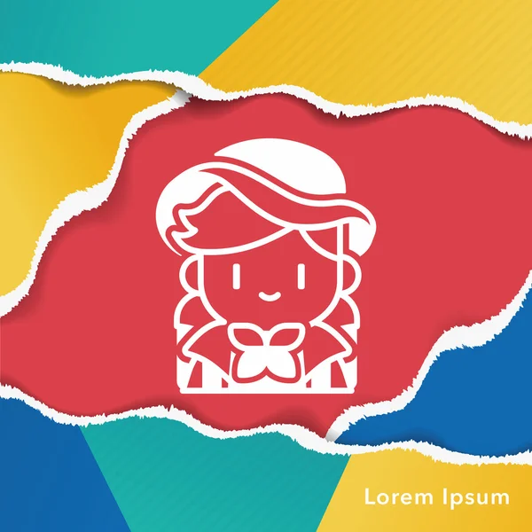 Camping girl icon vector illustration Stock Vector by ©vectorchef 101420882