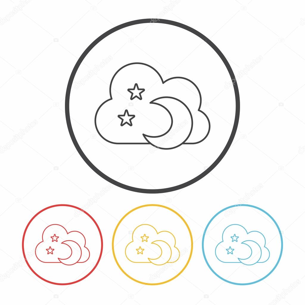 Space moon line icon Stock Vector by ©vectorchef 91216638