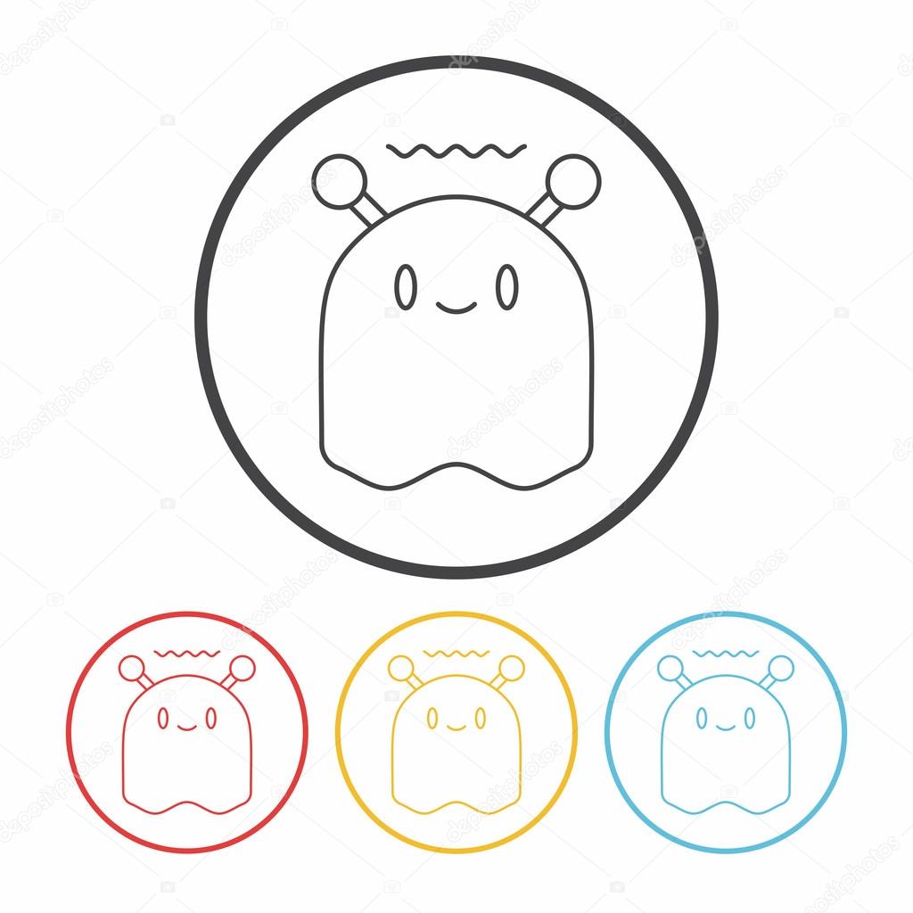 Space Alien line icon Stock Vector by ©vectorchef 91216718