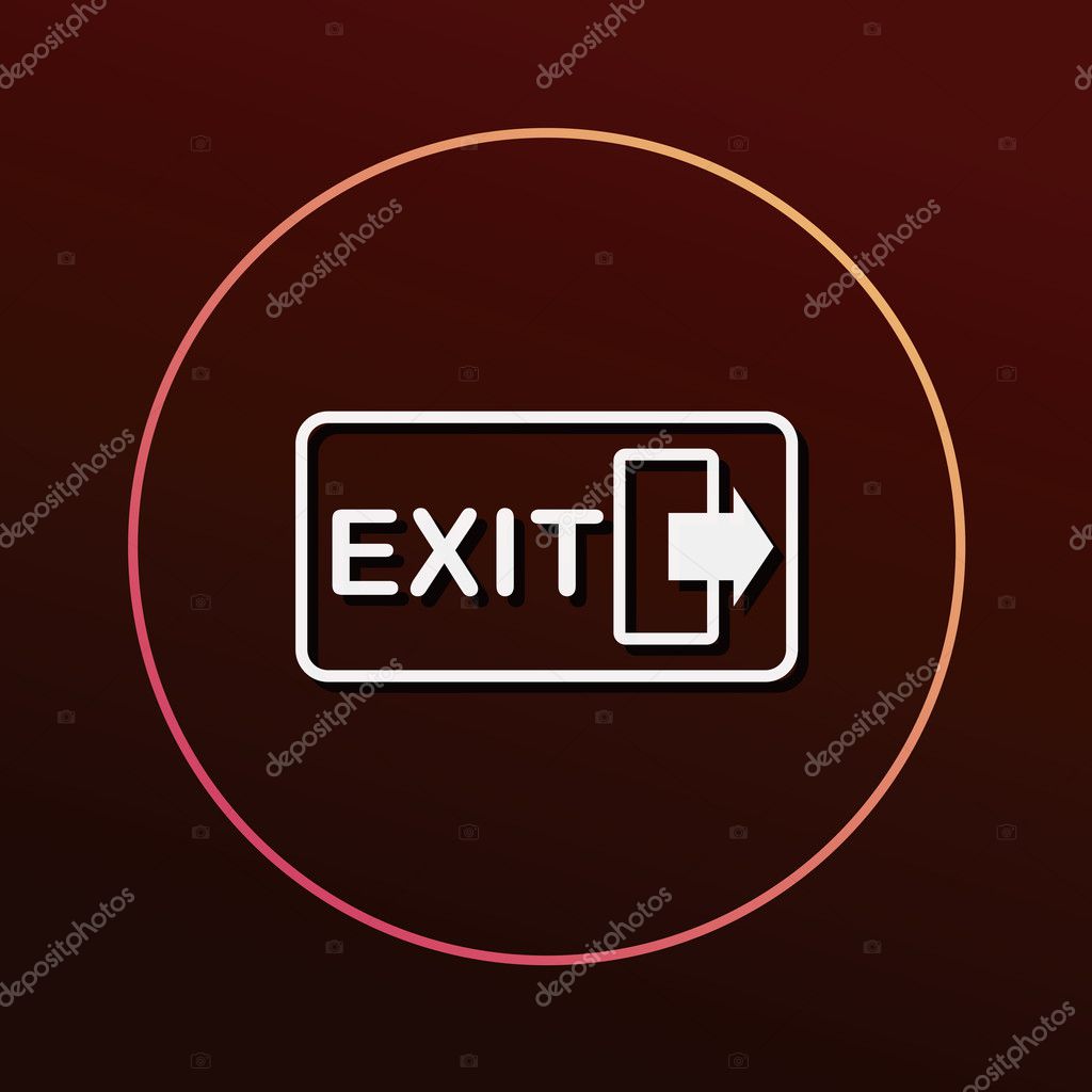 Icono de salida vector ilustración Vector de stock #94798006 de ©vectorchef