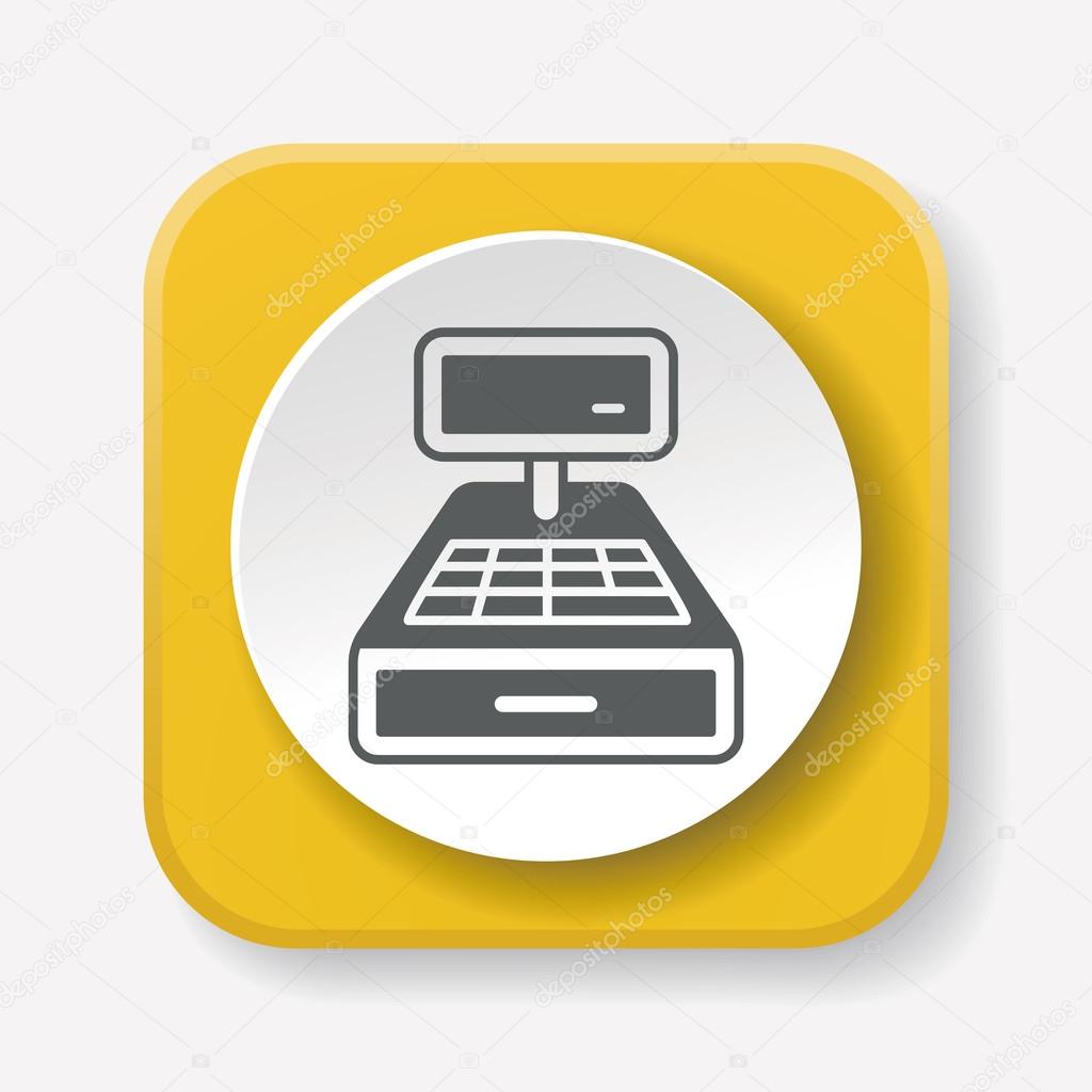 Icono de caja registradora vector ilustración Vector de stock #98015844 ...