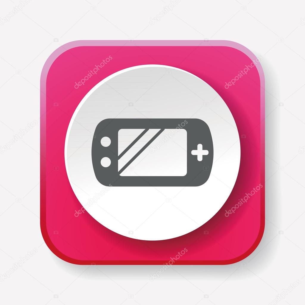 Consolas de juegos portátiles icono vector ilustración Vector de stock ...