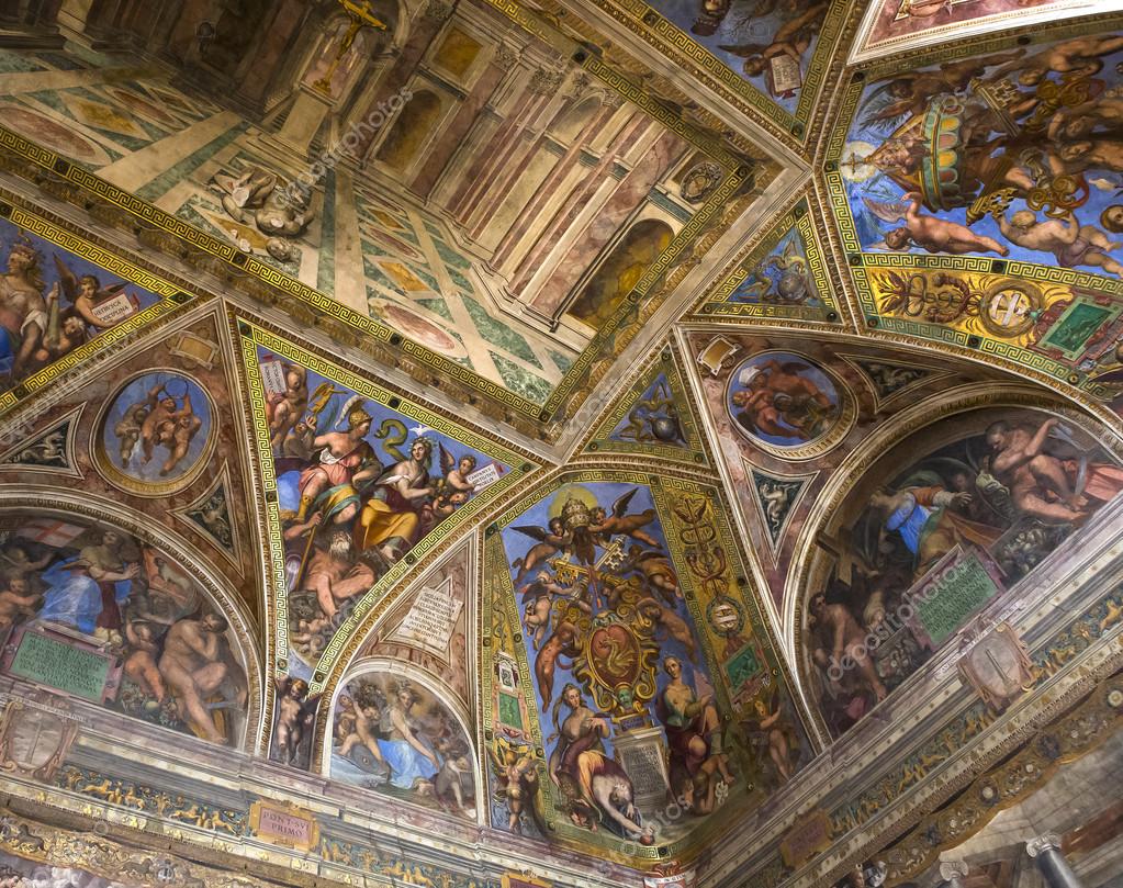 Interiors of Raphael rooms, Vatican museum, Vatican – Stock Editorial ...