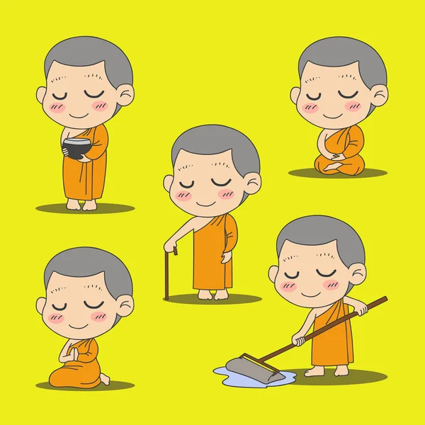 ᐈ Cartoon monk stock vectors, Royalty Free monk cartoon illustrations ...