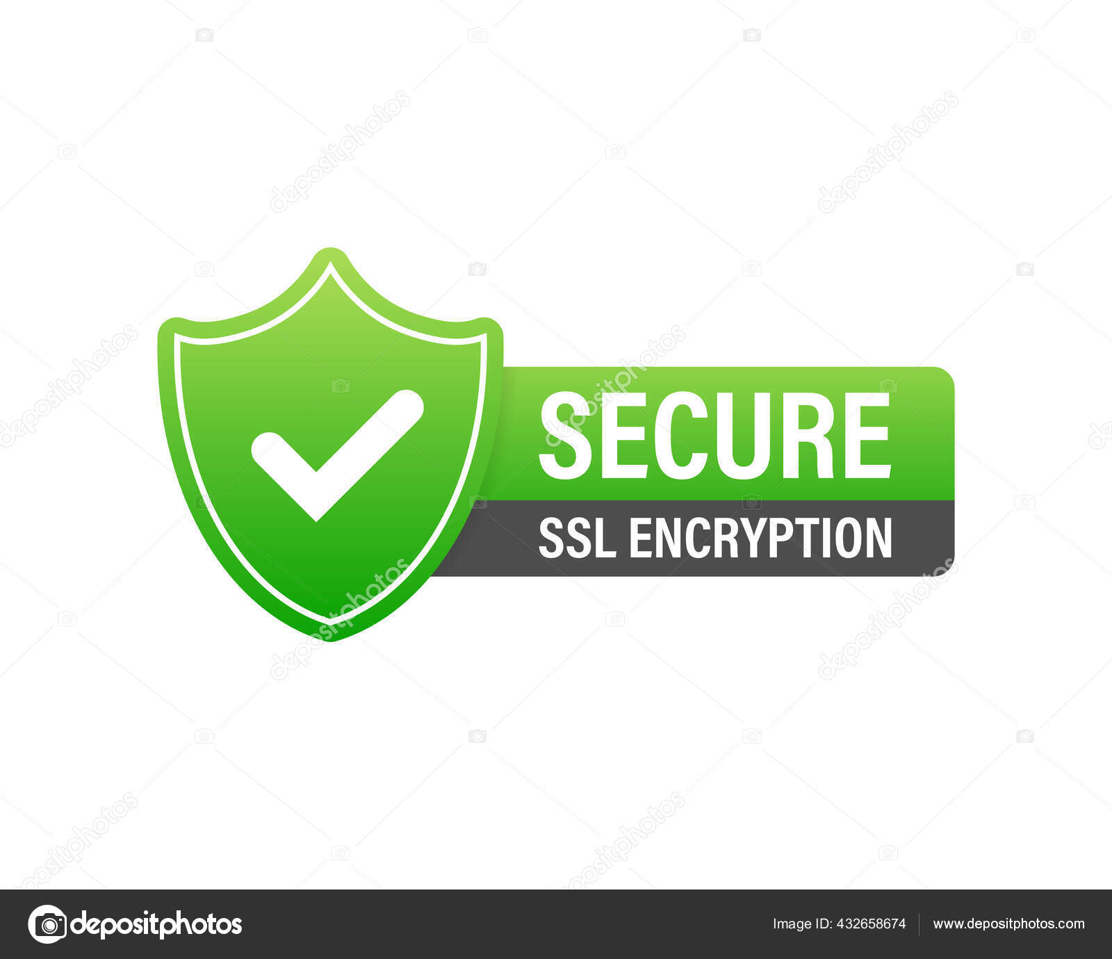 Secure Connection Icon Vector Illustration Isolated White Background ...