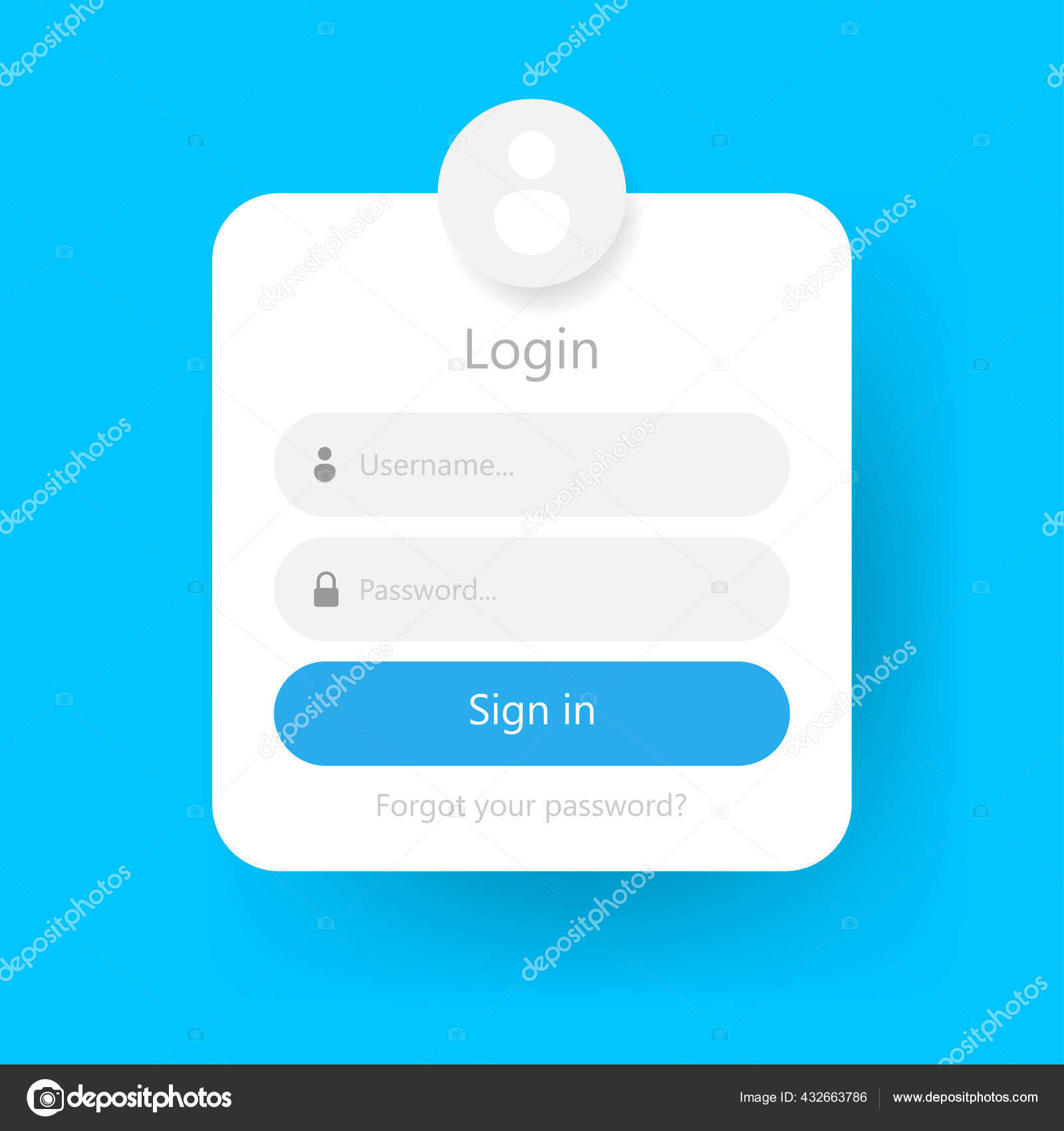 Ikon Formulir Log Masuk Halaman Formulir Log Masuk Ilustrasi Vektor ...