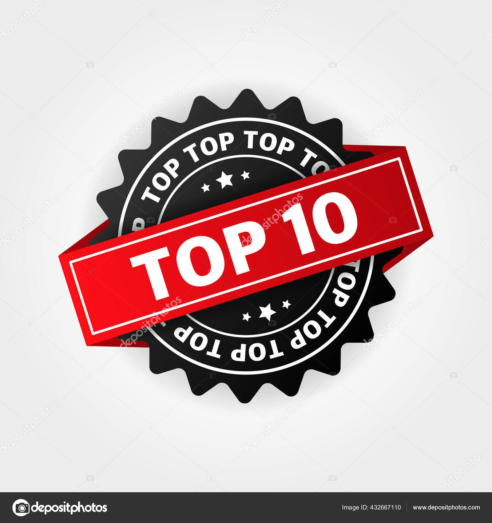 Top Best Ten List White Background Stock Vector by ©vectorup 432667110