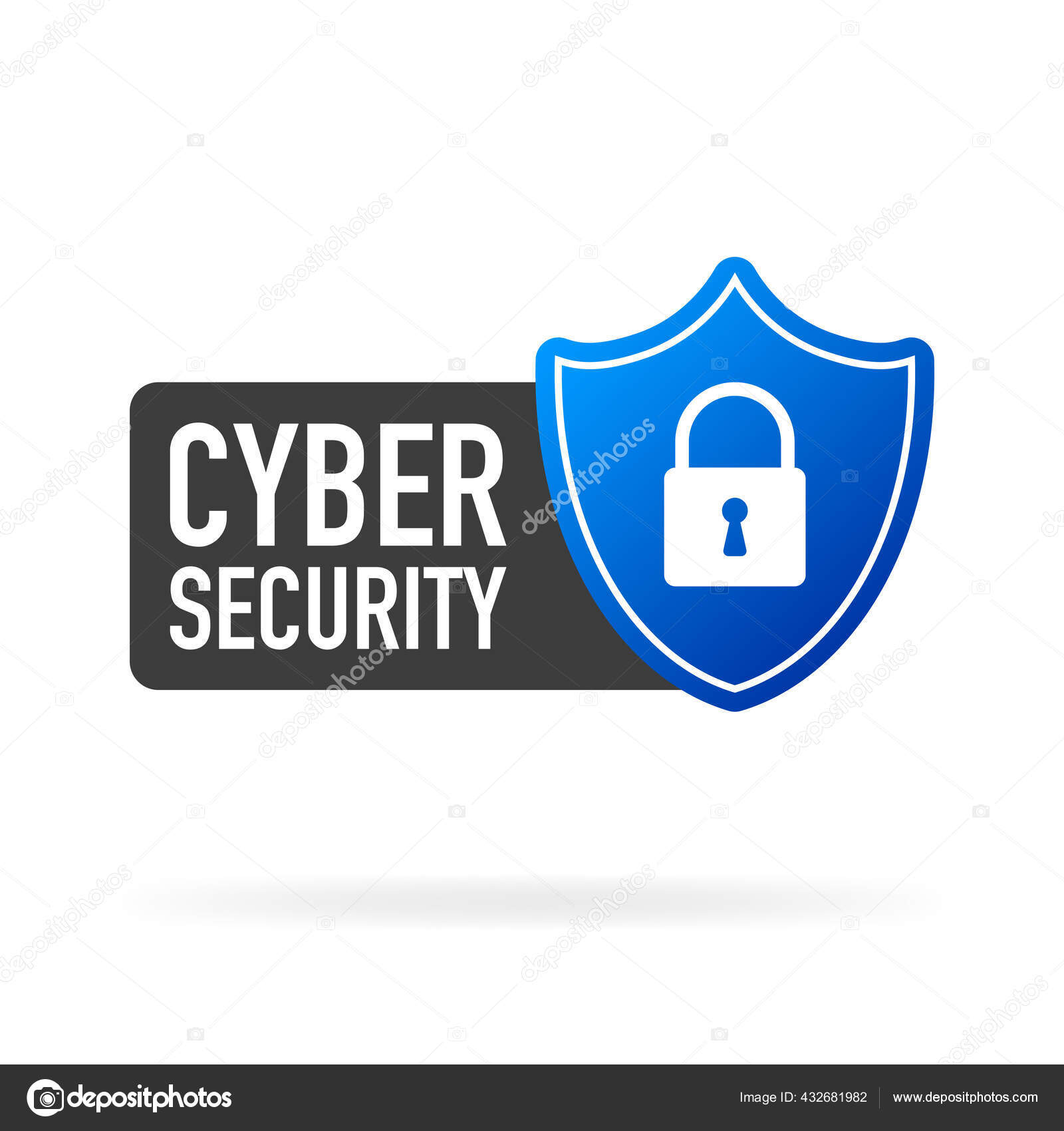 Cyber Security Vector Logo Shield Check Mark Stock Vector Image by ...