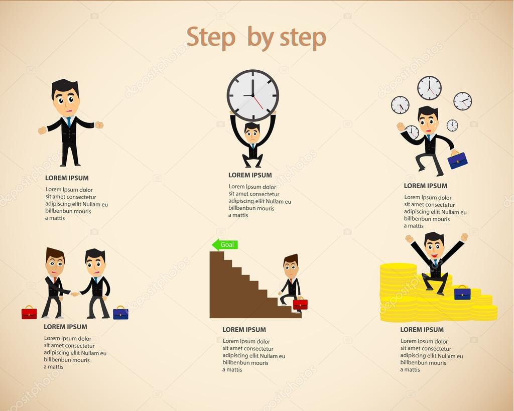 Info graphic business man Stock Vector by ©princerko 70319355