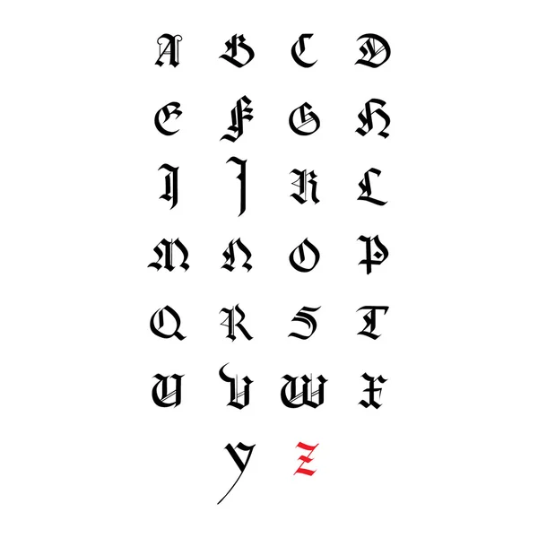 Old English Fonts Alphabet