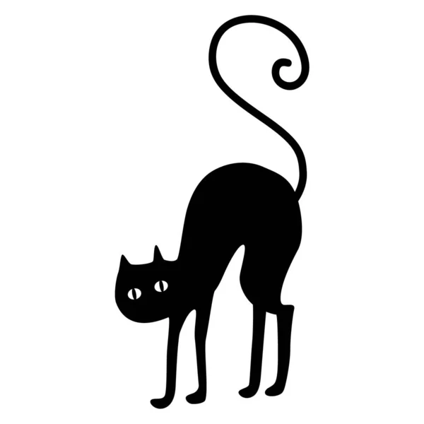 Dessin De Chat Noir Effrayant