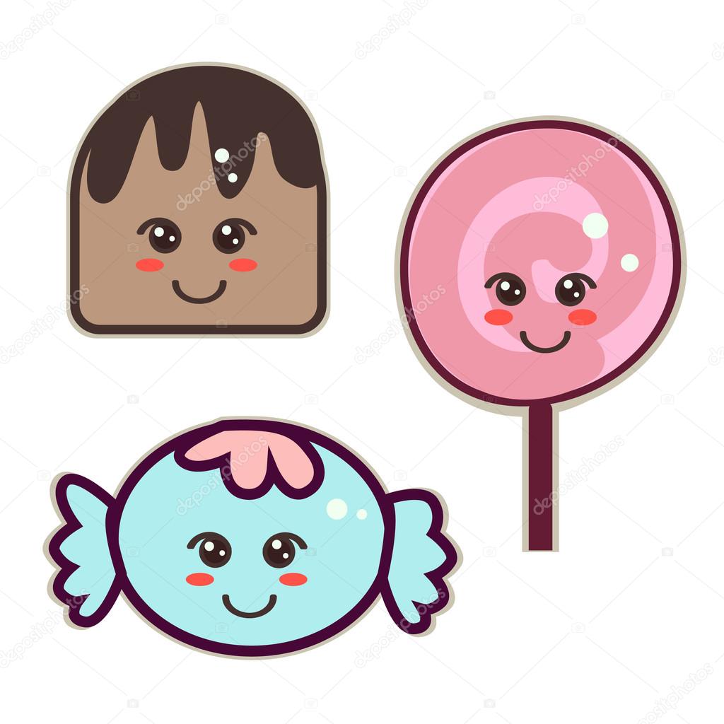 Cute Candy With Faces