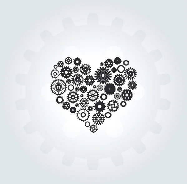 Gear heart silhouette, Royalty-free Gear heart silhouette Vector Images ...