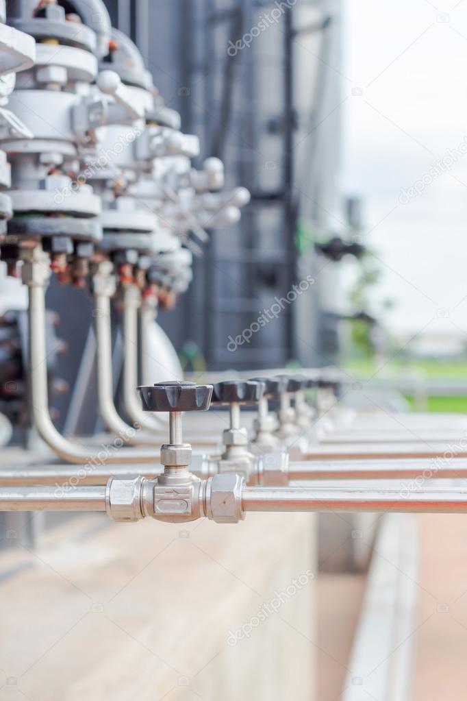 Valve Sampling point for keep crude oil to Lab test Stock Photo by ...