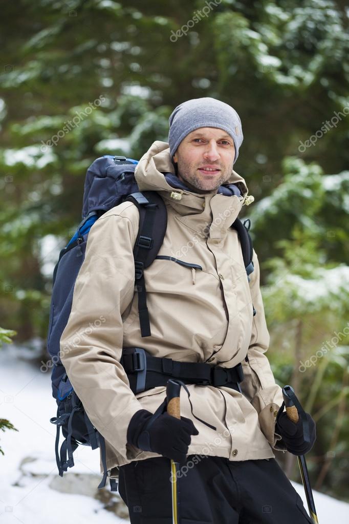 Man Hiking in nature. Stock Photo by ©zhukovvvlad 122802608