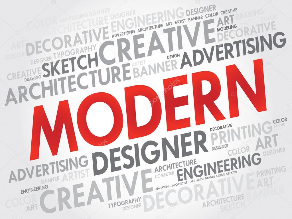 MODERN word cloud Stock Vector Image by ©dizanna #100312844