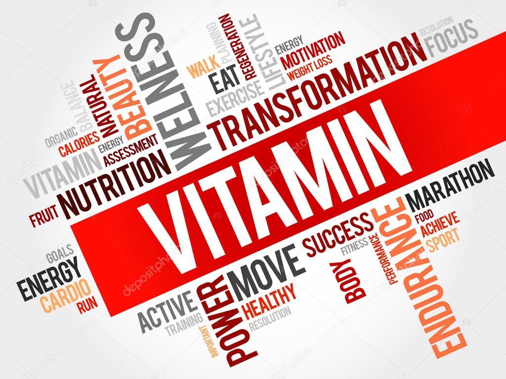 Nube De Palabras De Vitamina Fitness Vector De Stock 100561904 De